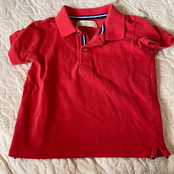 Zara | Shirts & Tops | Zara Red Boy Polo | Poshmark